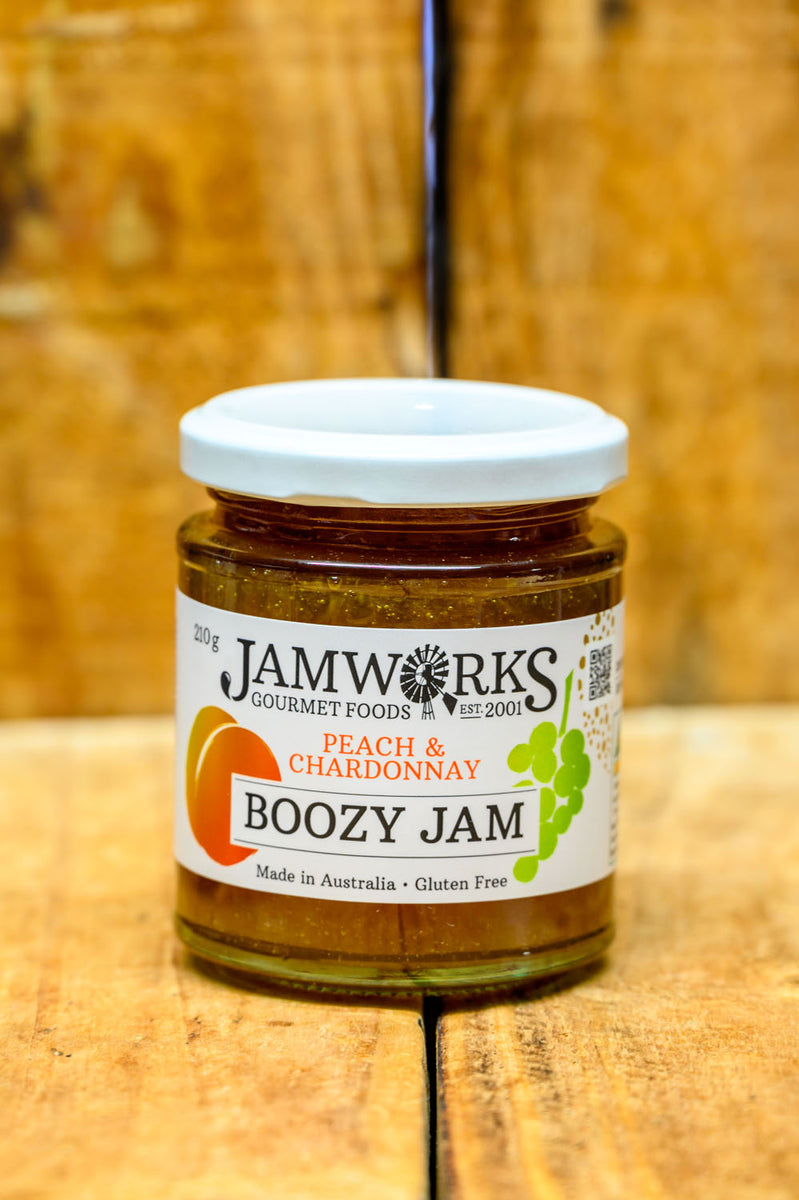 Boozy Jam Peach and Chardonnay - 210g – Jamworks Gourmet Foods