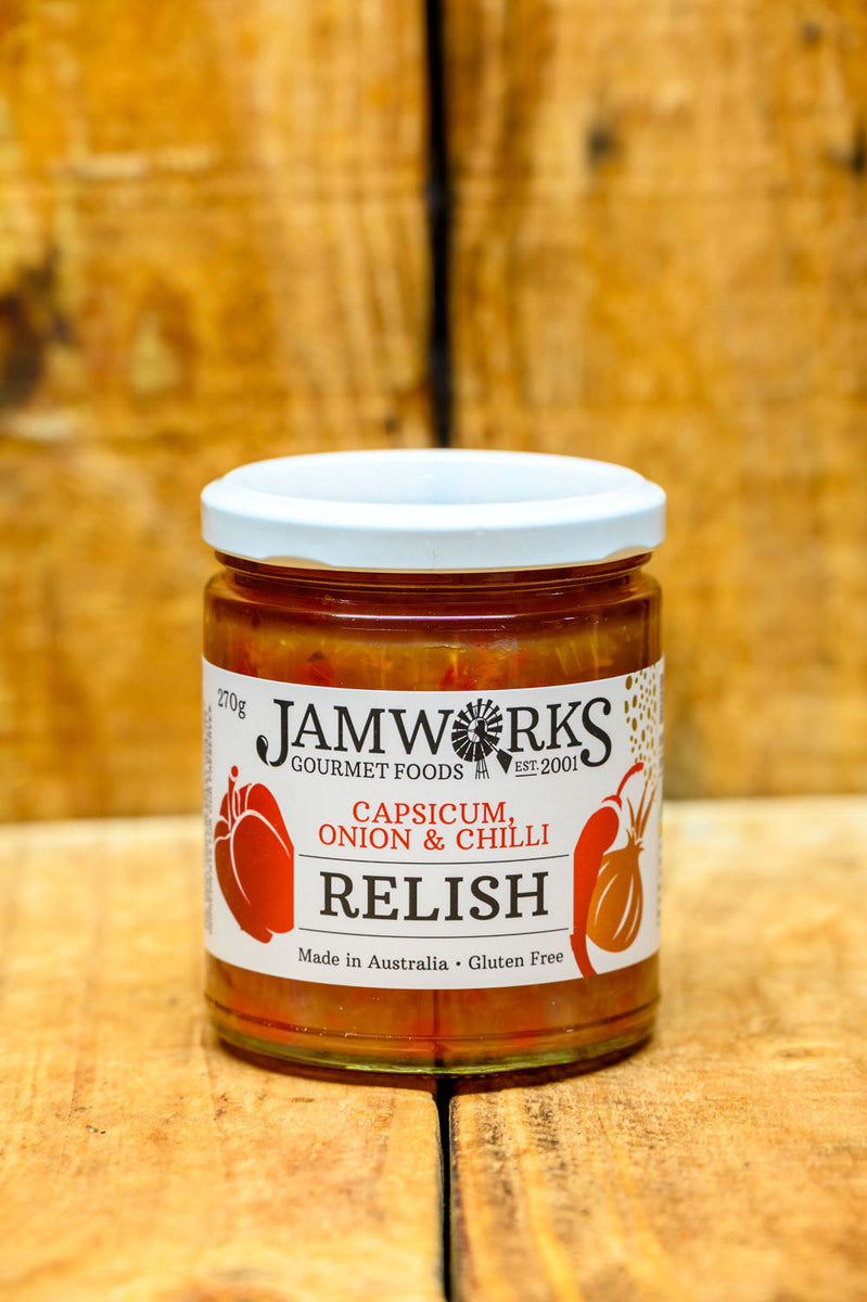 Jamworks Capsicum Onion Chilli Relish – Jamworks Gourmet Foods